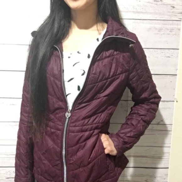 Guess | Jackets & Coats | Guess Purple Puffer Zip Up Jacket | Poshmark